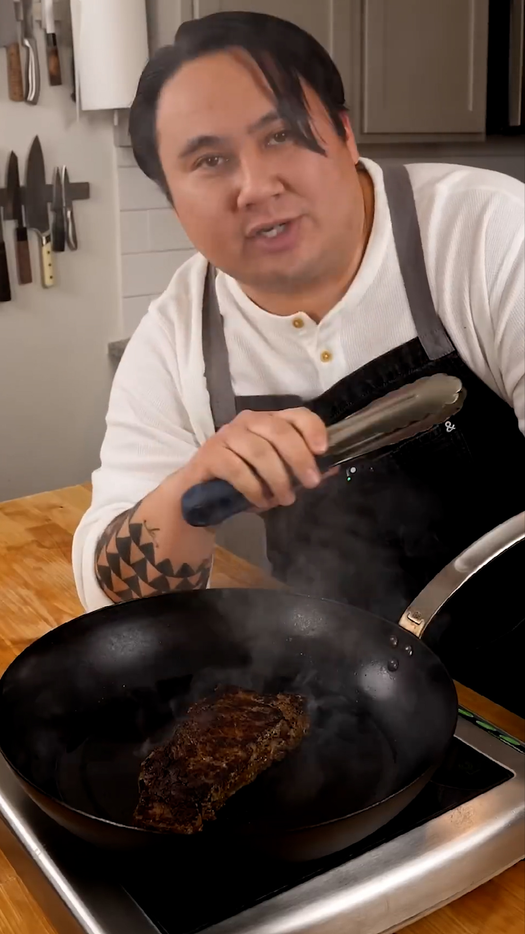 Making the recipe and hoping Chef Tyler approves