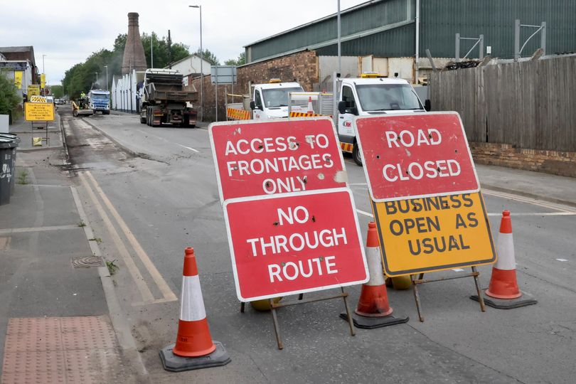 Another battered Stoke-on-Trent road shut as highways crews get to work