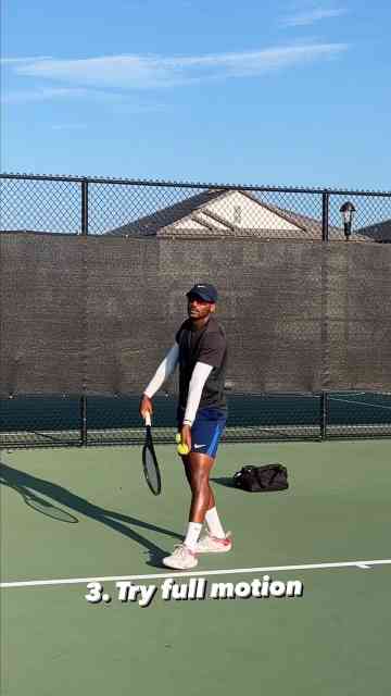 Tennis serve tip for better accuracy