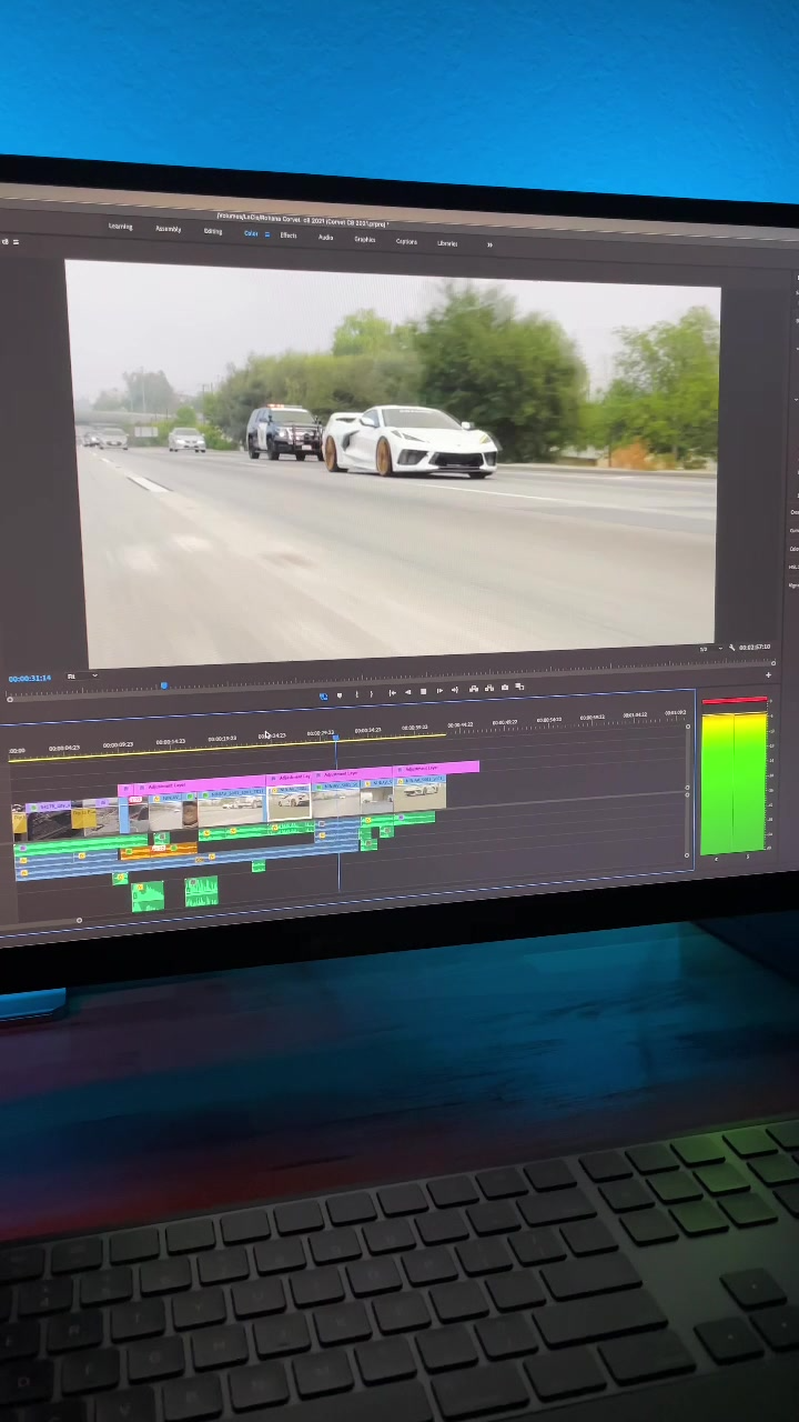Police vs C8 Corvette cinematic reel