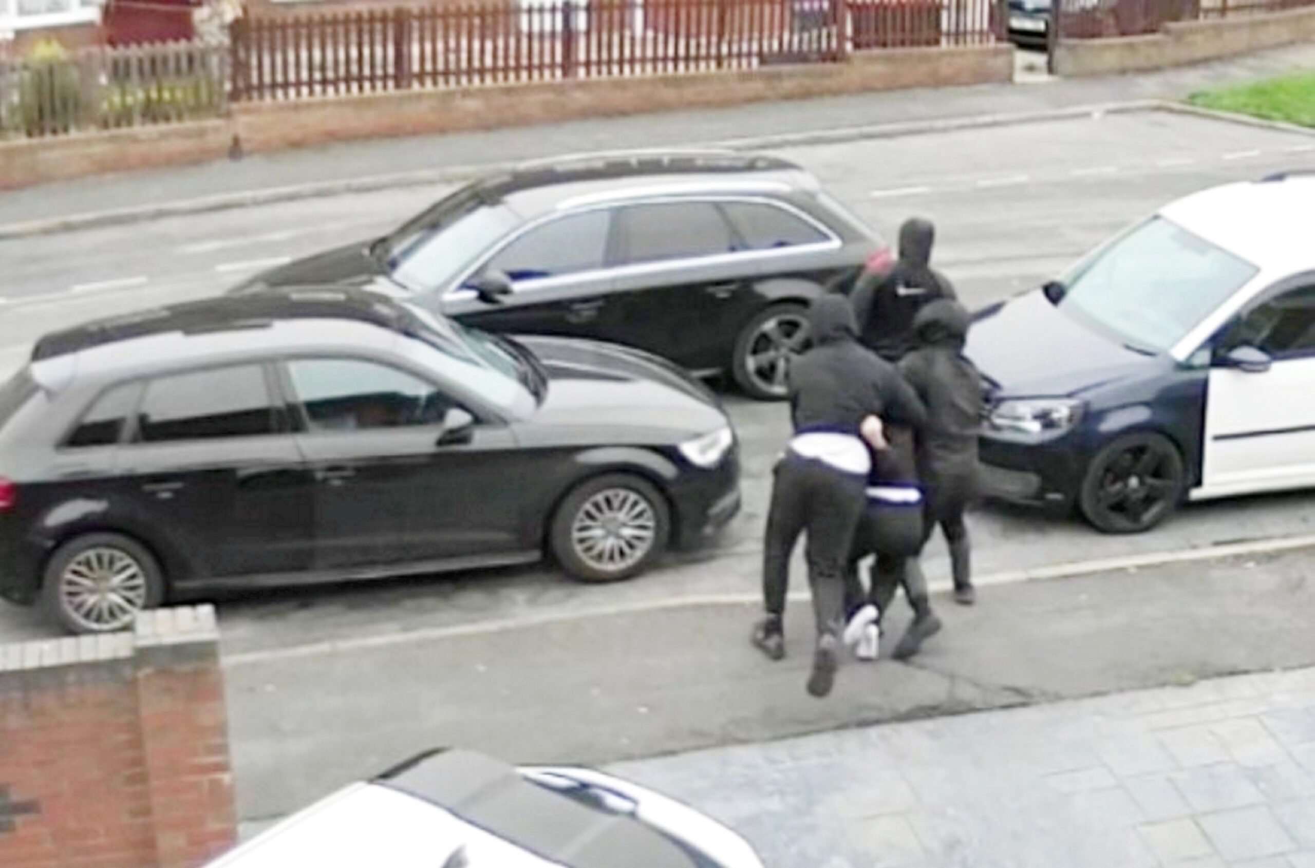 Moment man is kidnapped as woman screams 'let him go'