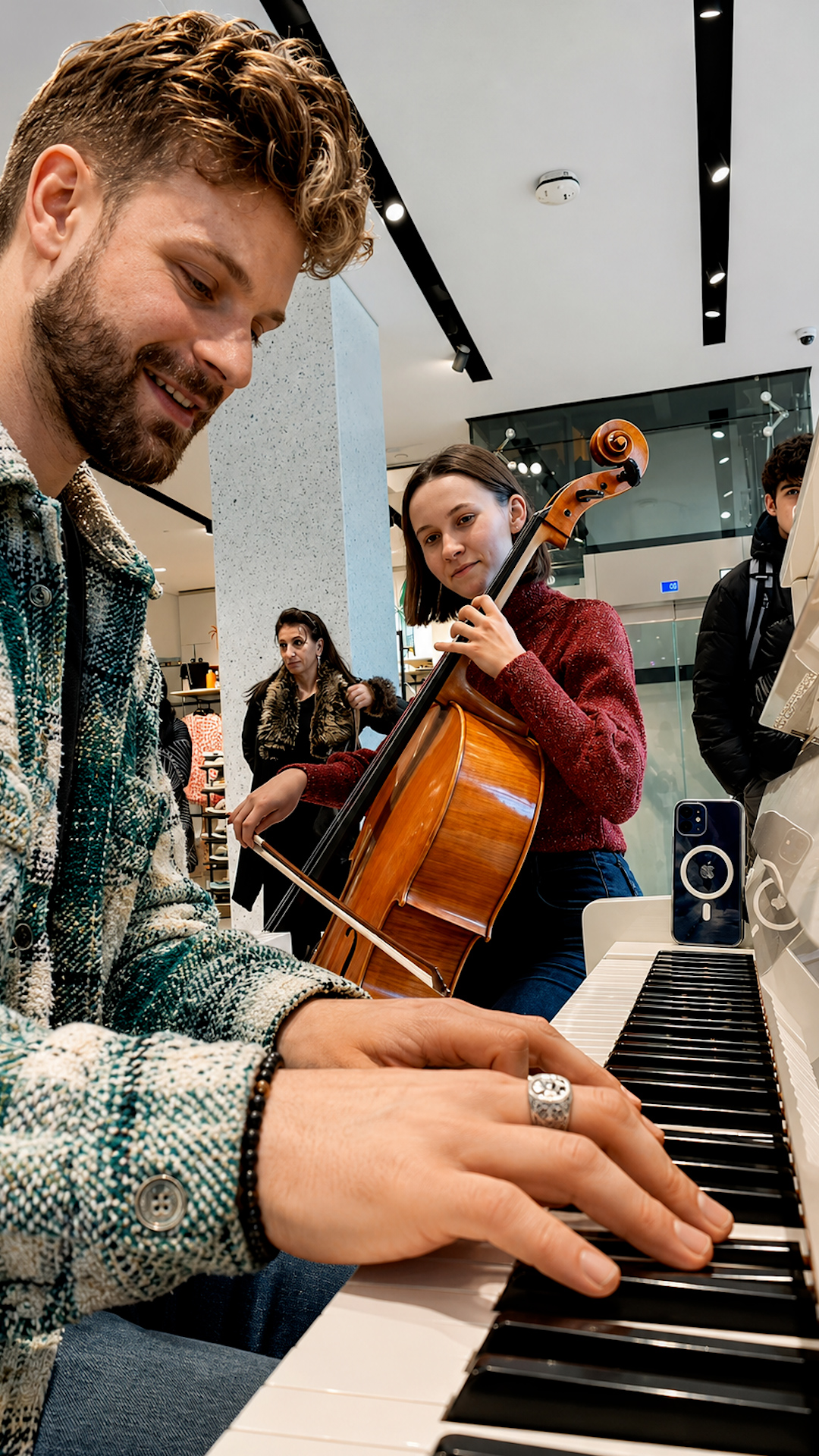 An unexpected piano and cello duet