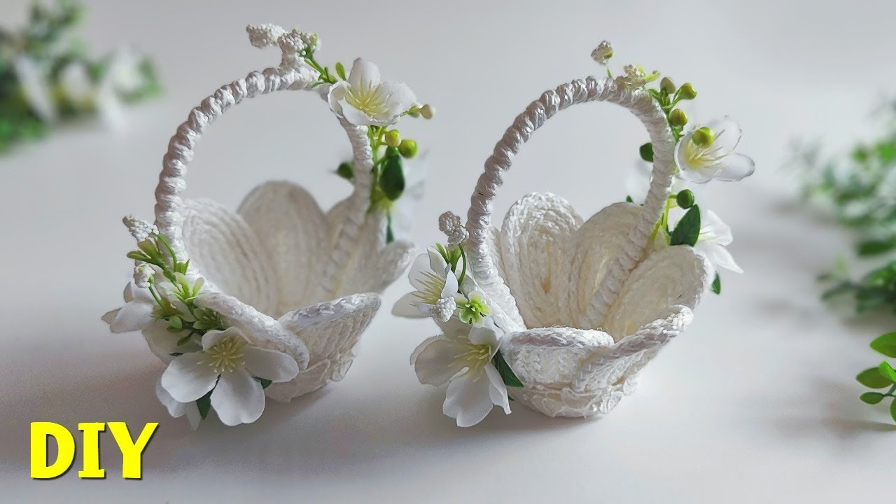 Wow how to make mini cord baskets DIY