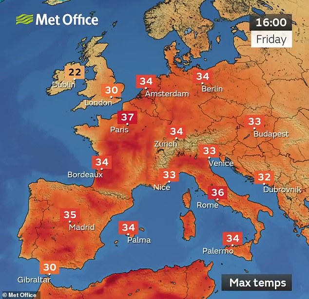 Britain will swelter in week-long heatwave: Amber alert issued amid 34C ...
