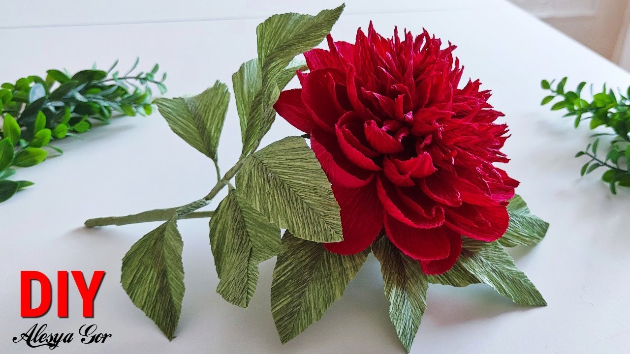 Wow how to make a paper peony crepe flower DIY