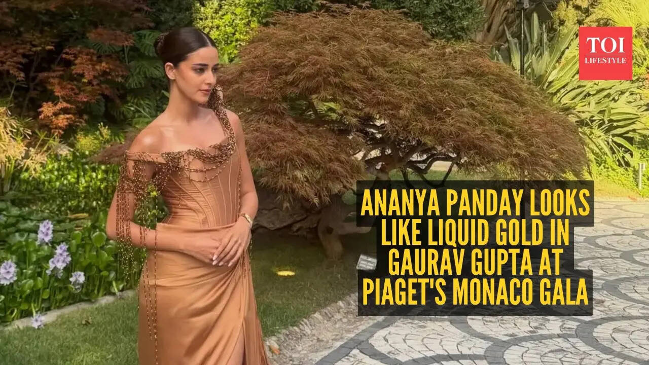 Ananya Panday serves golden goddess energy in Gaurav Gupta couture at ...