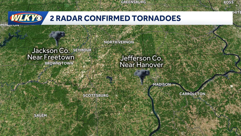 Tornado surveys: 2 tornadoes confirmed in southern Indiana