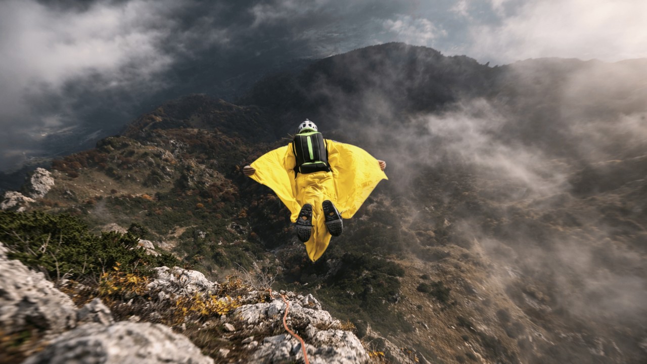 He flew over a beautiful valley - then his suit started breaking