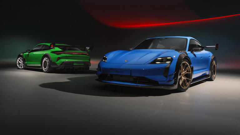 Upgraded Porsche Taycan gets E-Shift virtual transmission, Manthey Kit ...
