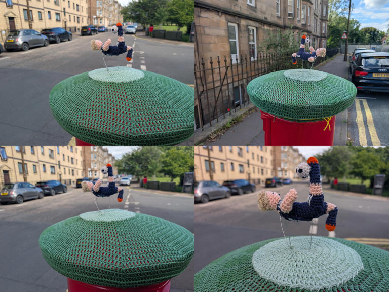 Knitted Scott McTominay appears on Edinburgh postbox in overhead kick ...