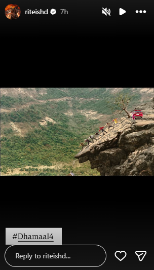Riteish Deshmukh shares hilarious BTS from 'Dhamaal 4' cliff-hanging scene