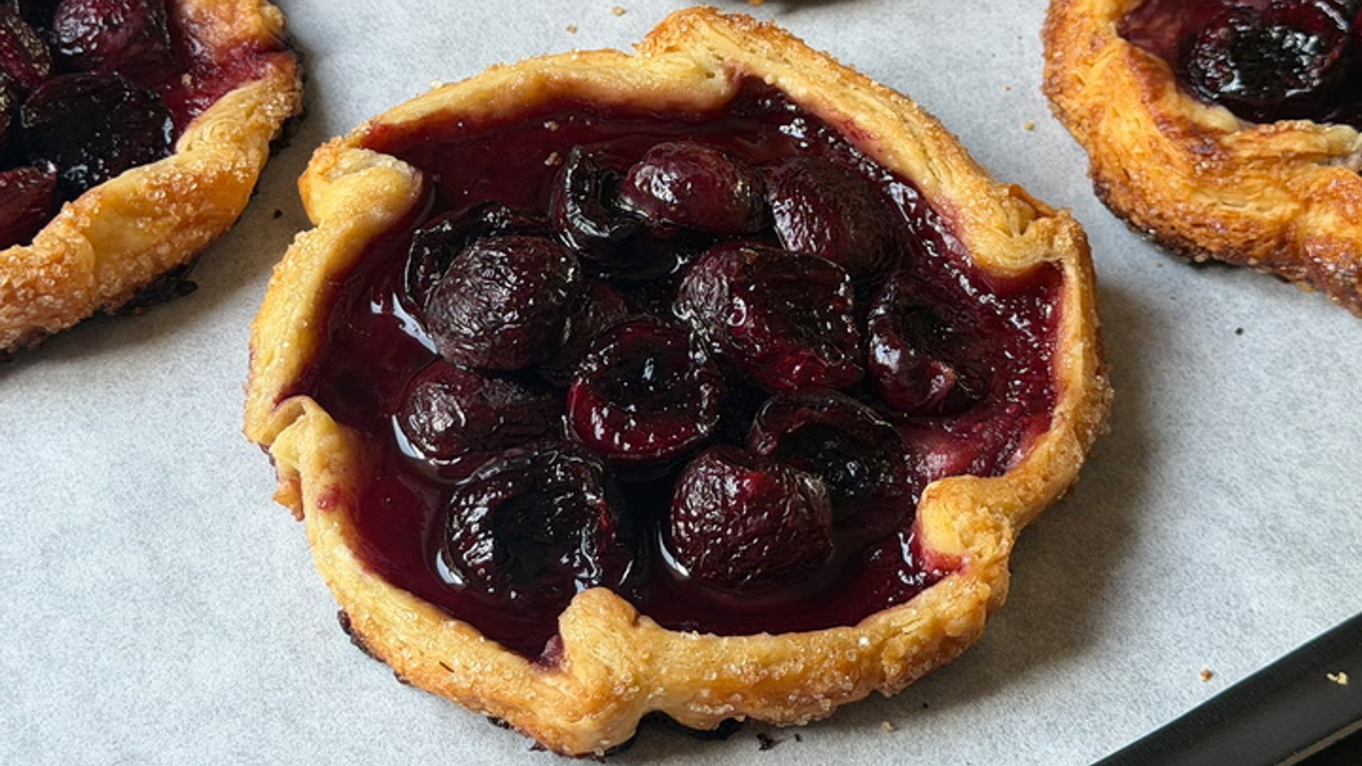 How to make mini cherry galettes