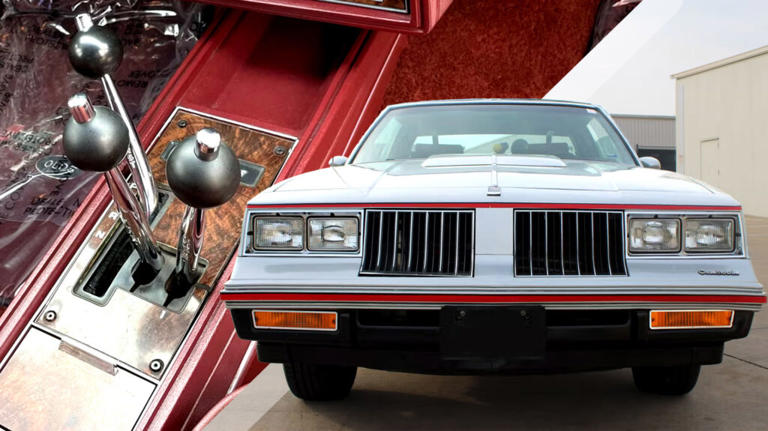This 1984 Oldsmobile has three shifters for one automatic transmission