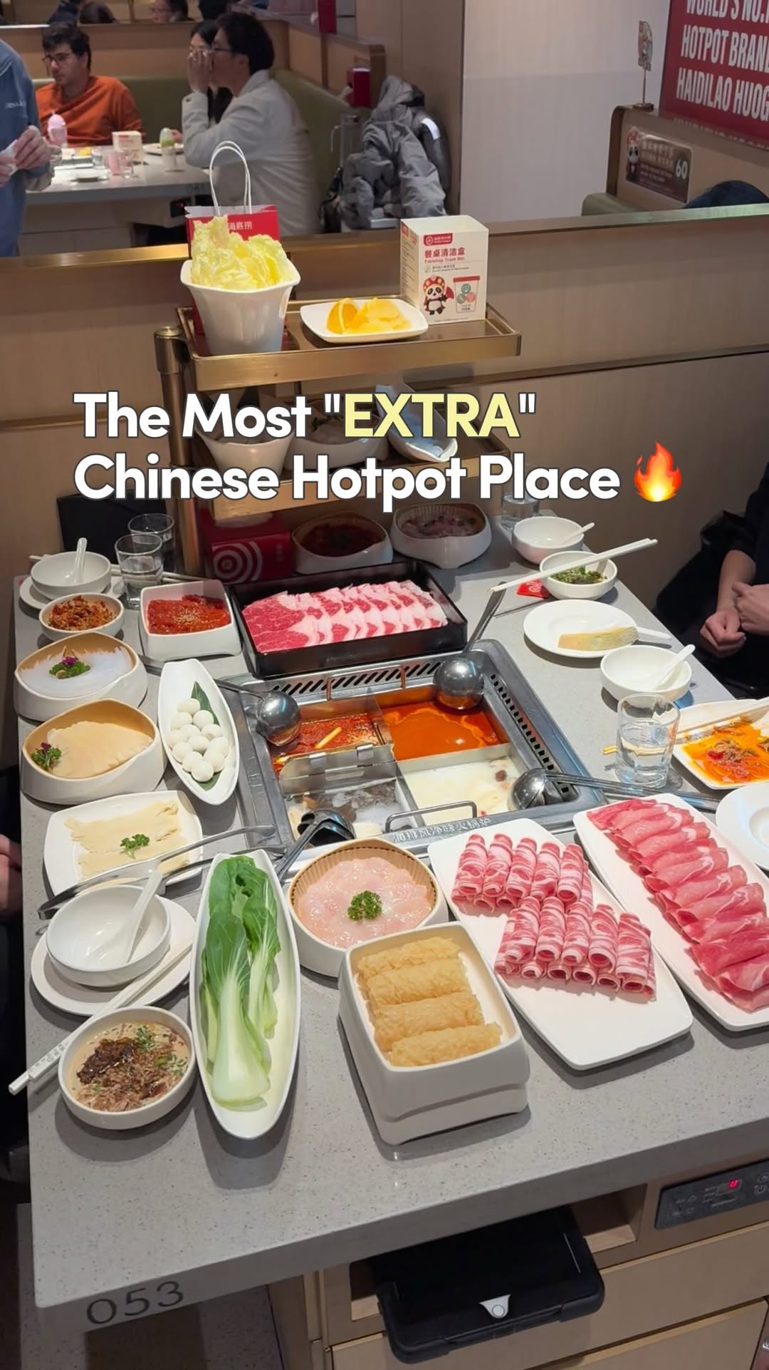 Over the top birthday dinner at Haidilao Hotpot experience