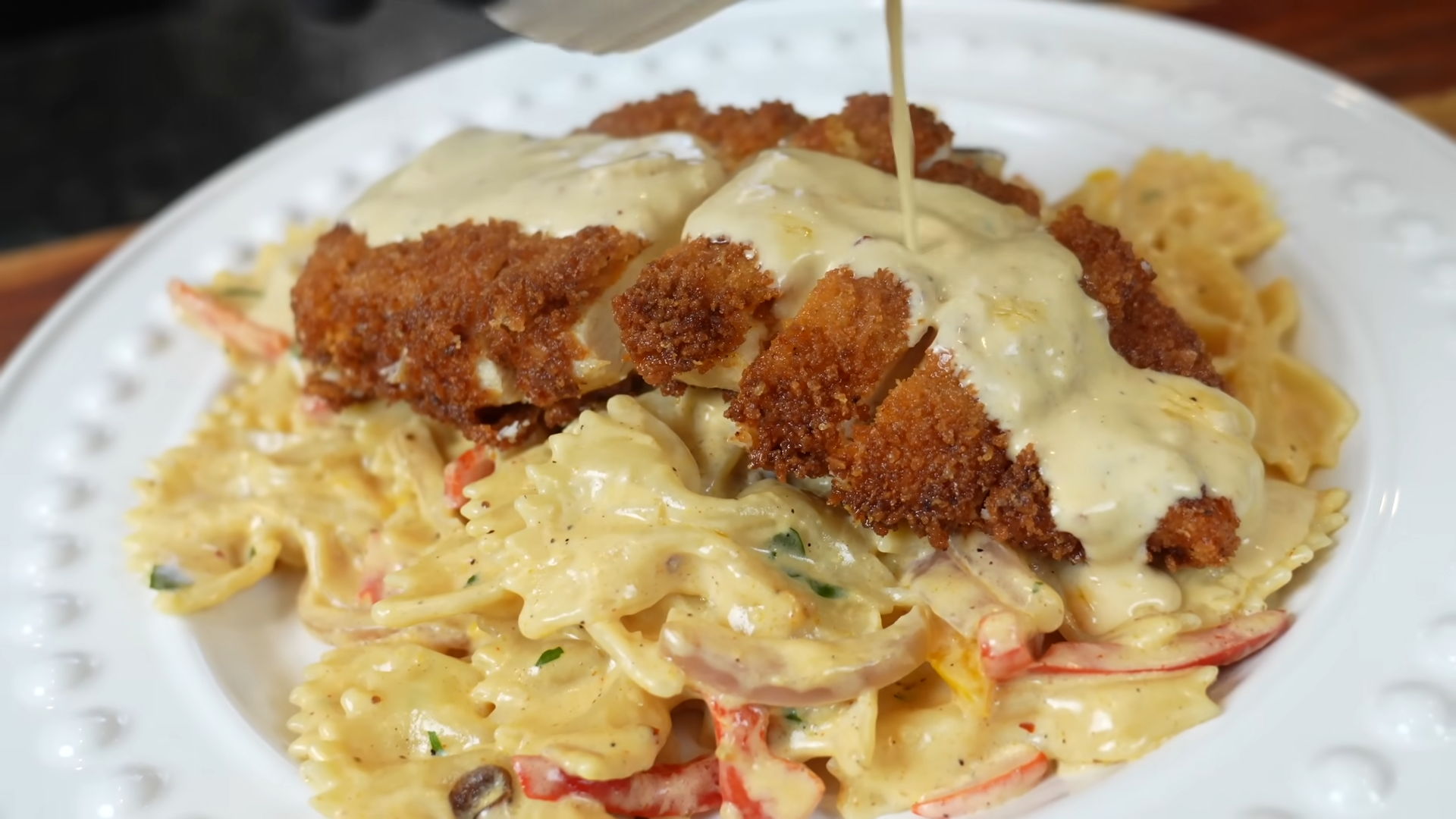 Homemade cheesecake-style chicken pasta recipe
