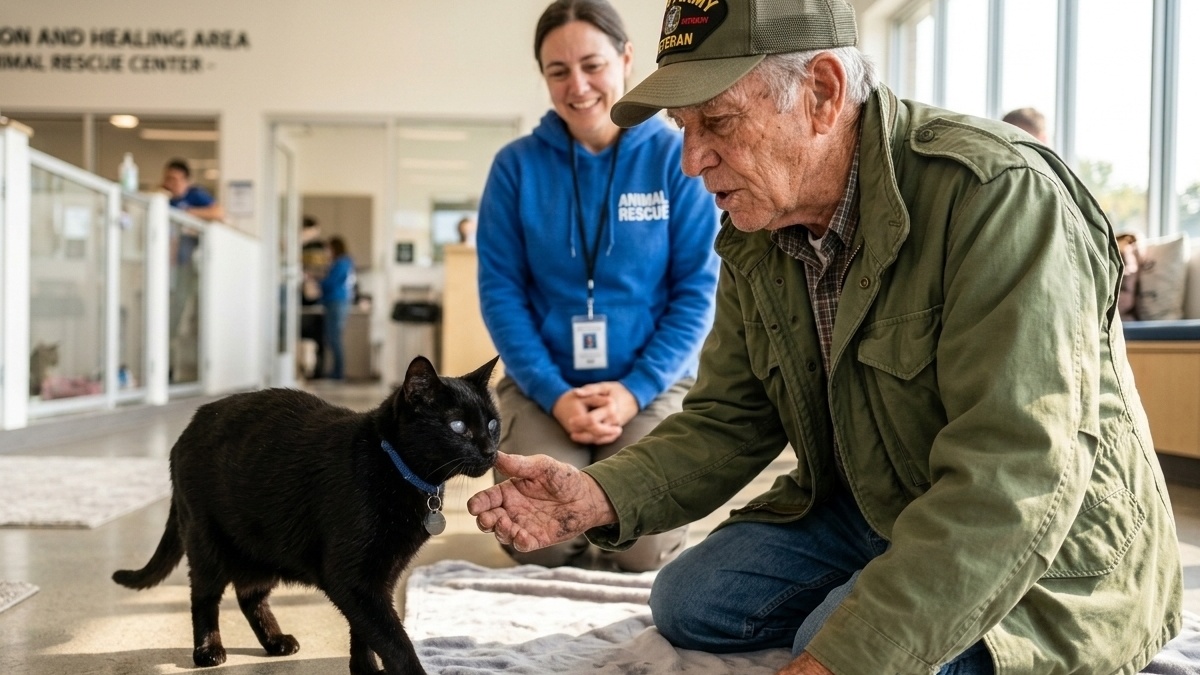 A veteran found happiness and companionship in an adorable blind black ...