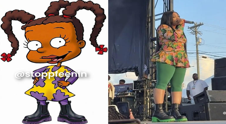 Trina’s outfit at Tacos & Tequila Festival draws comparisons to Rugrats ...