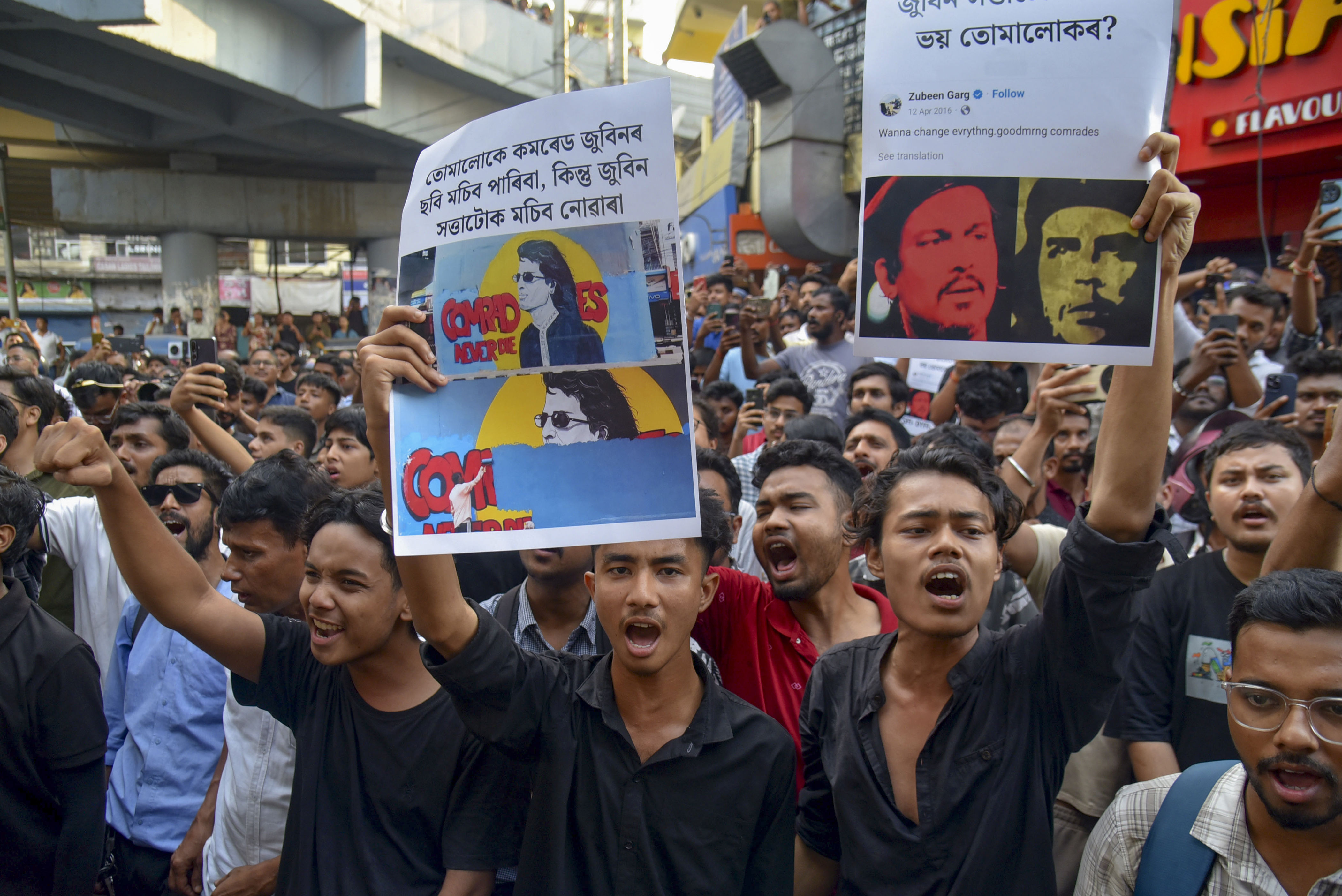 Controversy over covering Zubeen Garg's mural with paint in Guwahati