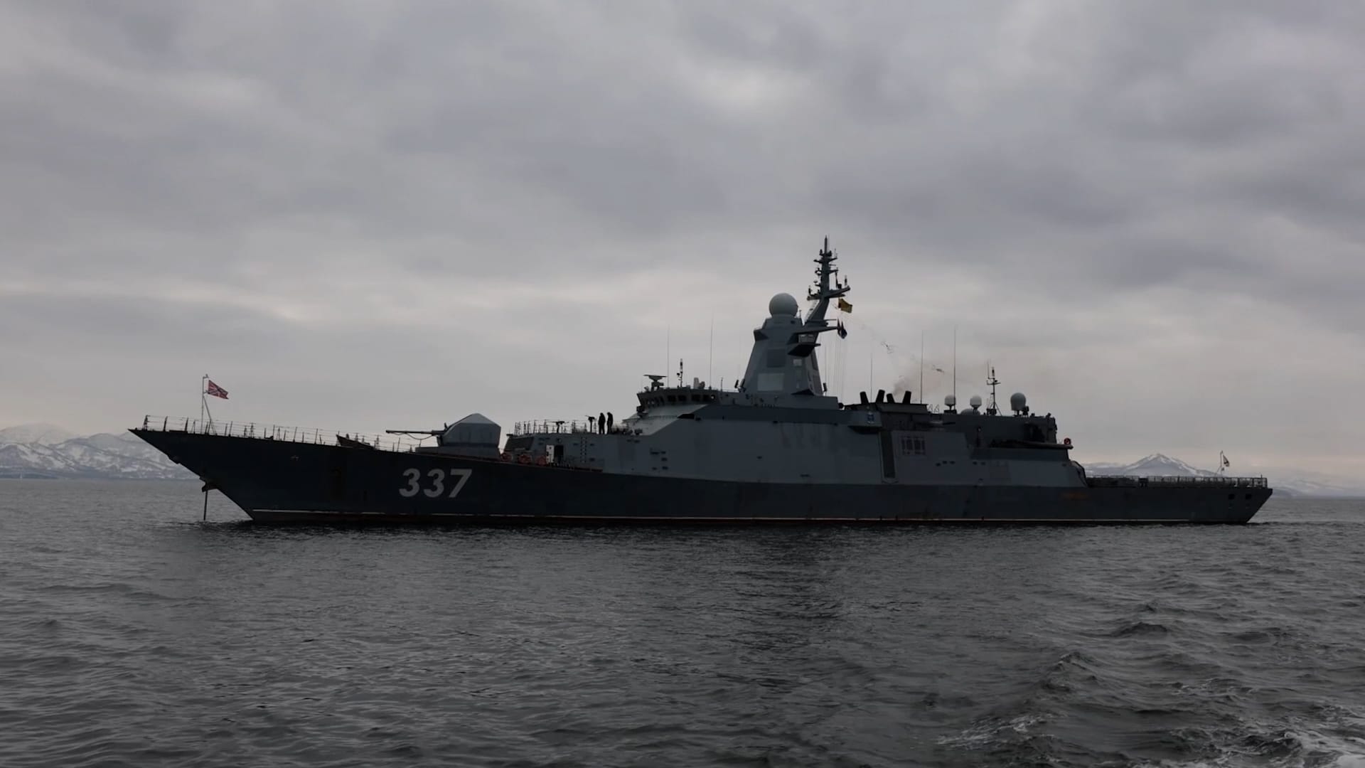 Russian warship conducts live-fire exercise off Kamchatka Peninsula