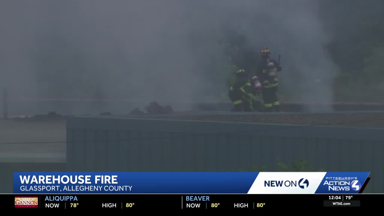 Dozens of crews called to fight flames at 3-alarm warehouse fire in ...