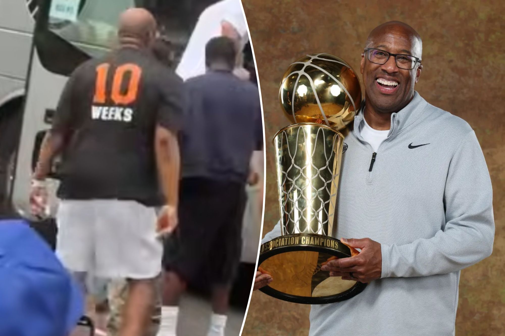 Mike Brown wears cheeky '10 weeks' shirt to Knicks' title parade after ...