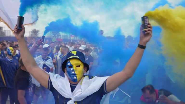 Cheerful Bosnians flock Los Angeles stadium ahead of Switzerland clash