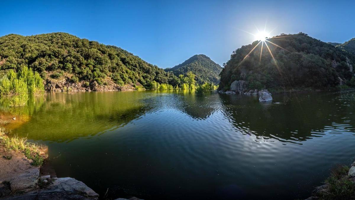 Confluencia en el pantano de Susqueda