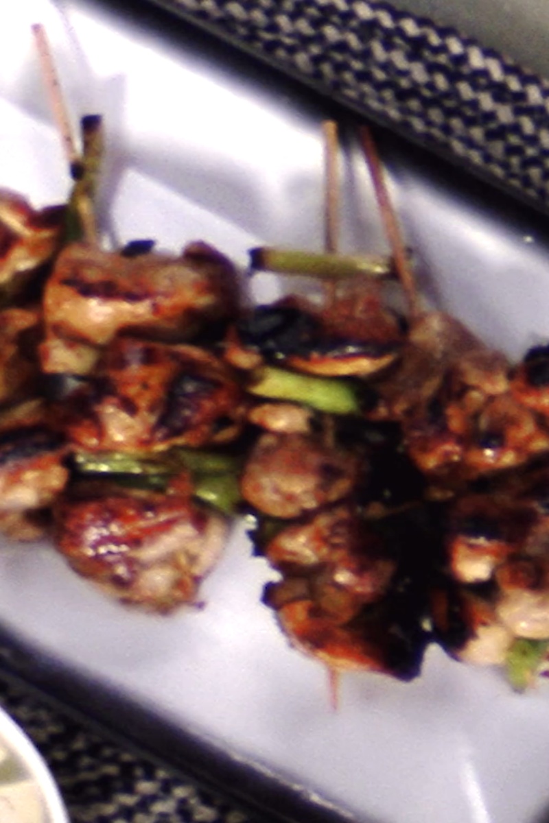 Juicy chicken yakitori with homemade sauce