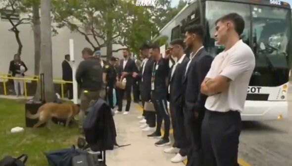 Uruguay World Cup players searched by sniffer dogs before match