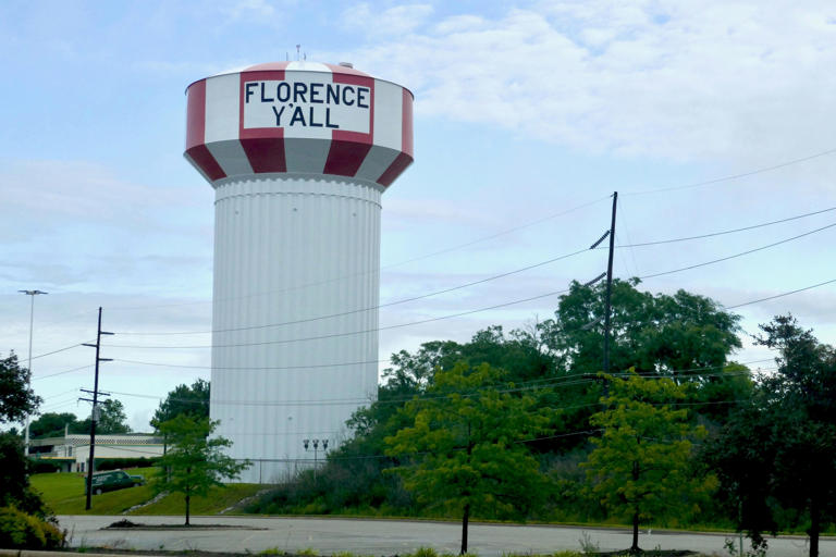 Florence y'all water tower still without power, but not damaged