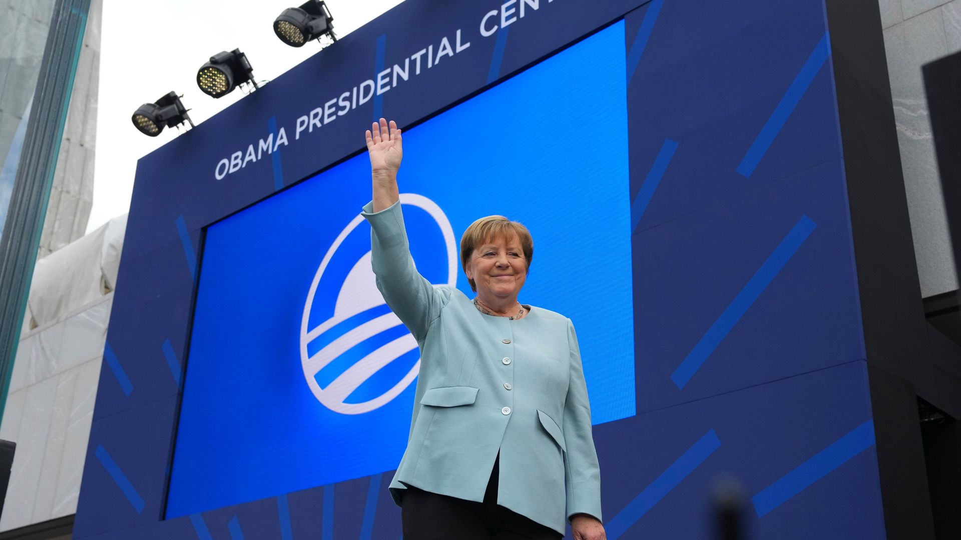 Barack Obama Presidential Center in Chicago: Angela Merkel als ...