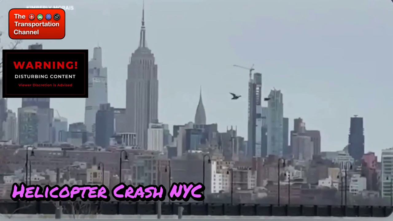 Helicopter accident occurs above the Hudson River in New York City