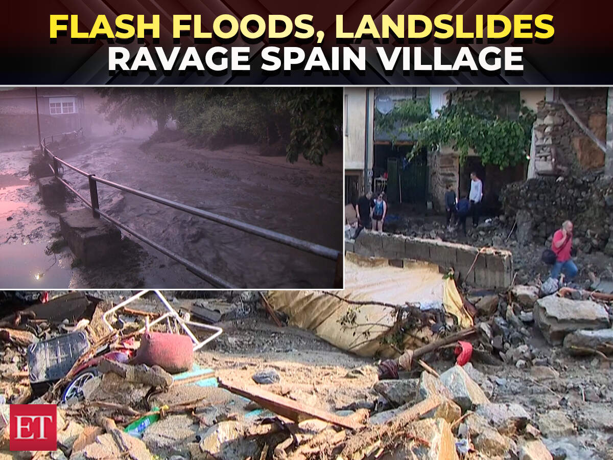 Flash floods destroy houses in northern Spain village, left residents ...