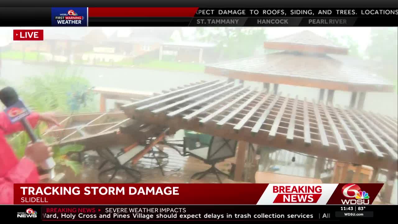 Video: Slidell home sustains damage to roof, patio deck as Arthur moves ...