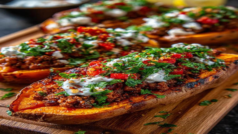 This high-fiber stuffed sweet potato dinner is the Mediterranean ...