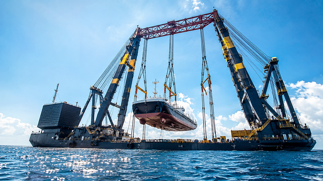 Why floating cranes can lift entire ships without capsizing, buoyancy ...