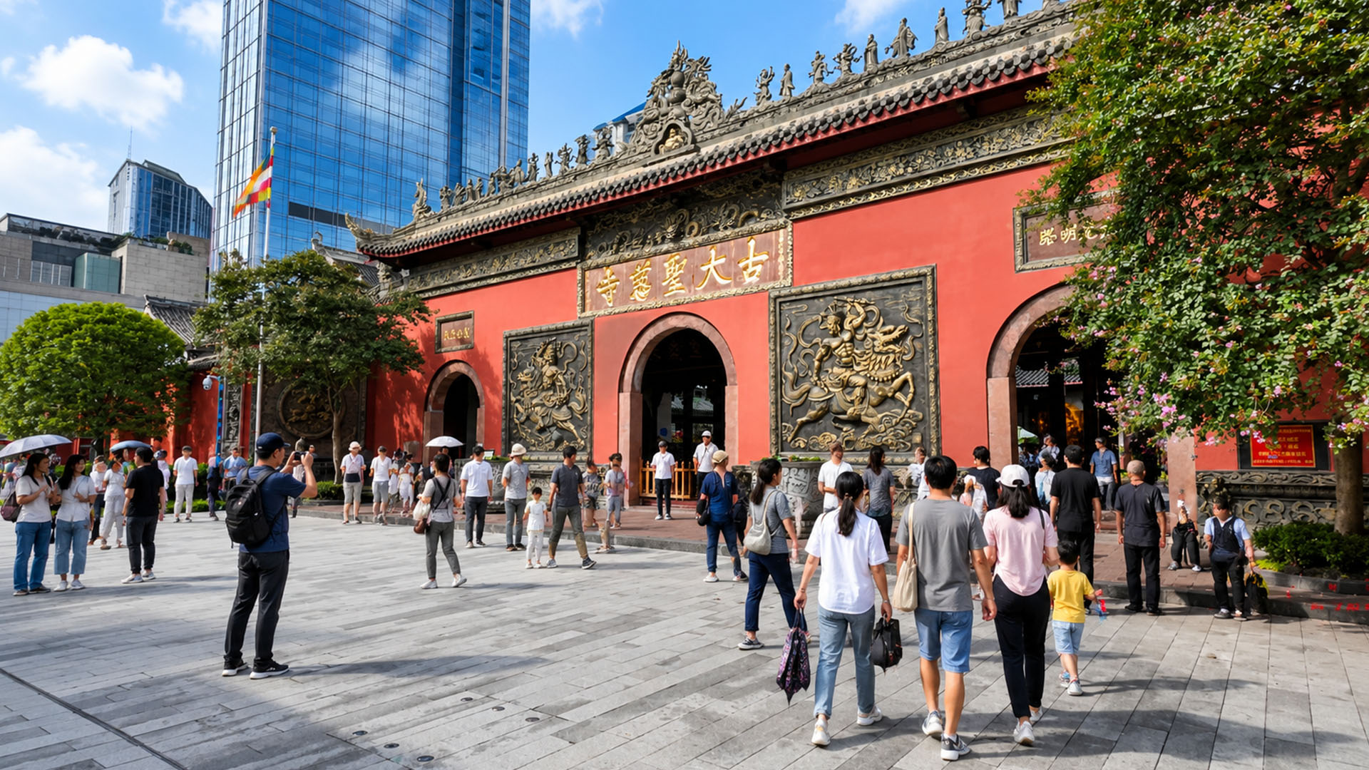 Este templo chino muestra el hermoso contraste entre la China antigua y ...