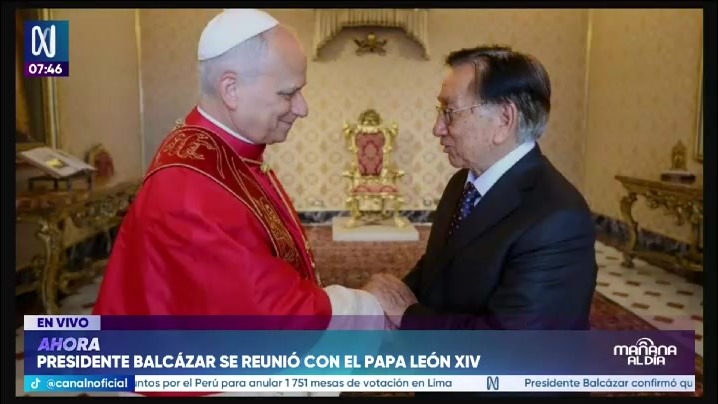 Papa León XIV recibió visita de José Balcázar en el Vaticano