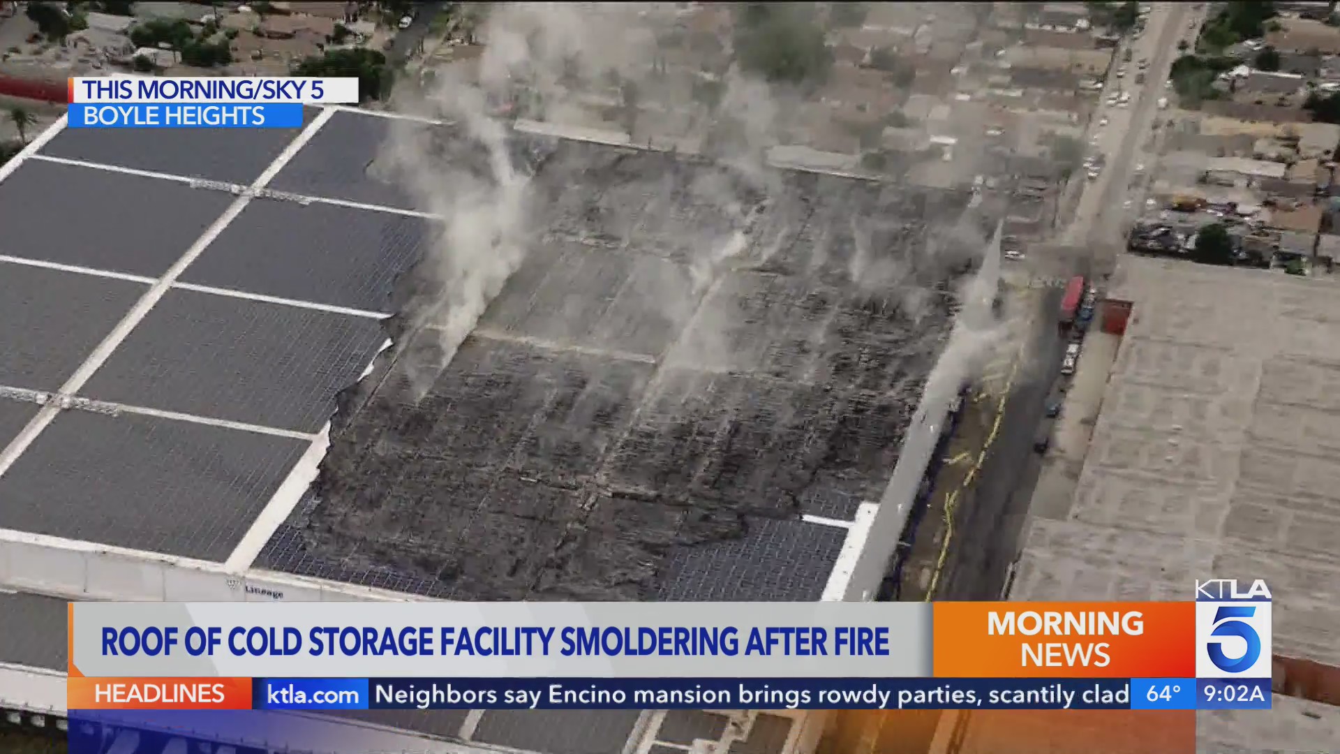 Boyle Heights cold storage facility still smoldering after fire ...