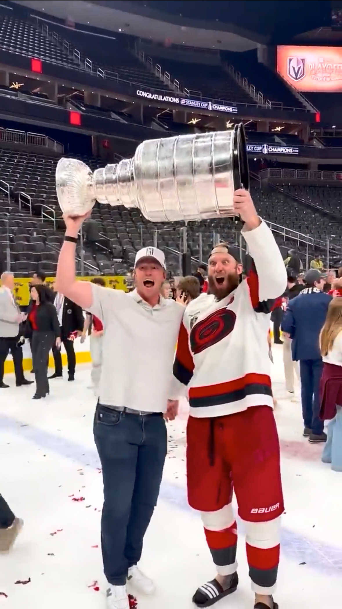 20 years apart: The Staal brothers share a Stanley Cup moment