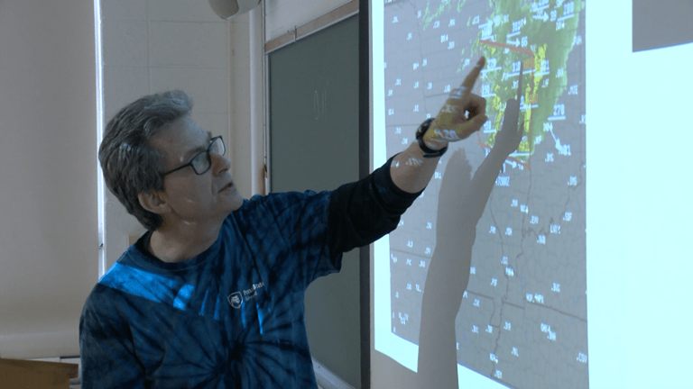 Tom Atkins teaches storm chasing at Penn State Behrend’s College for Kids