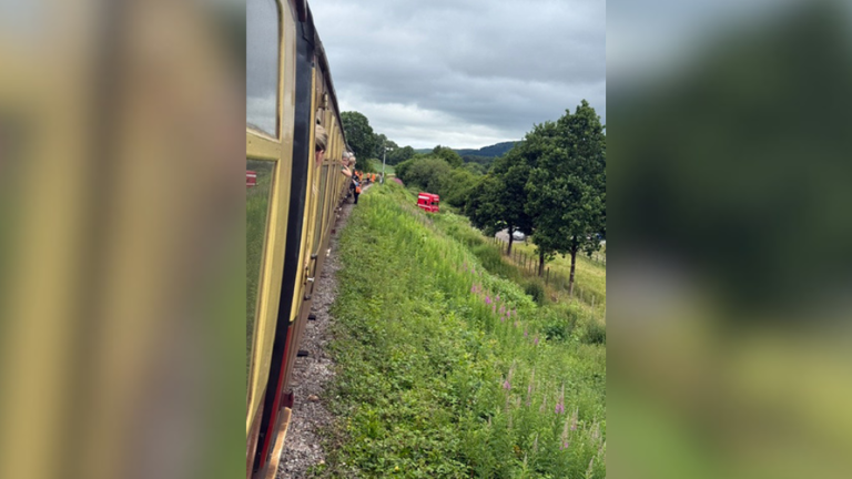 Heritage rail line suspended after lorry hits bridge