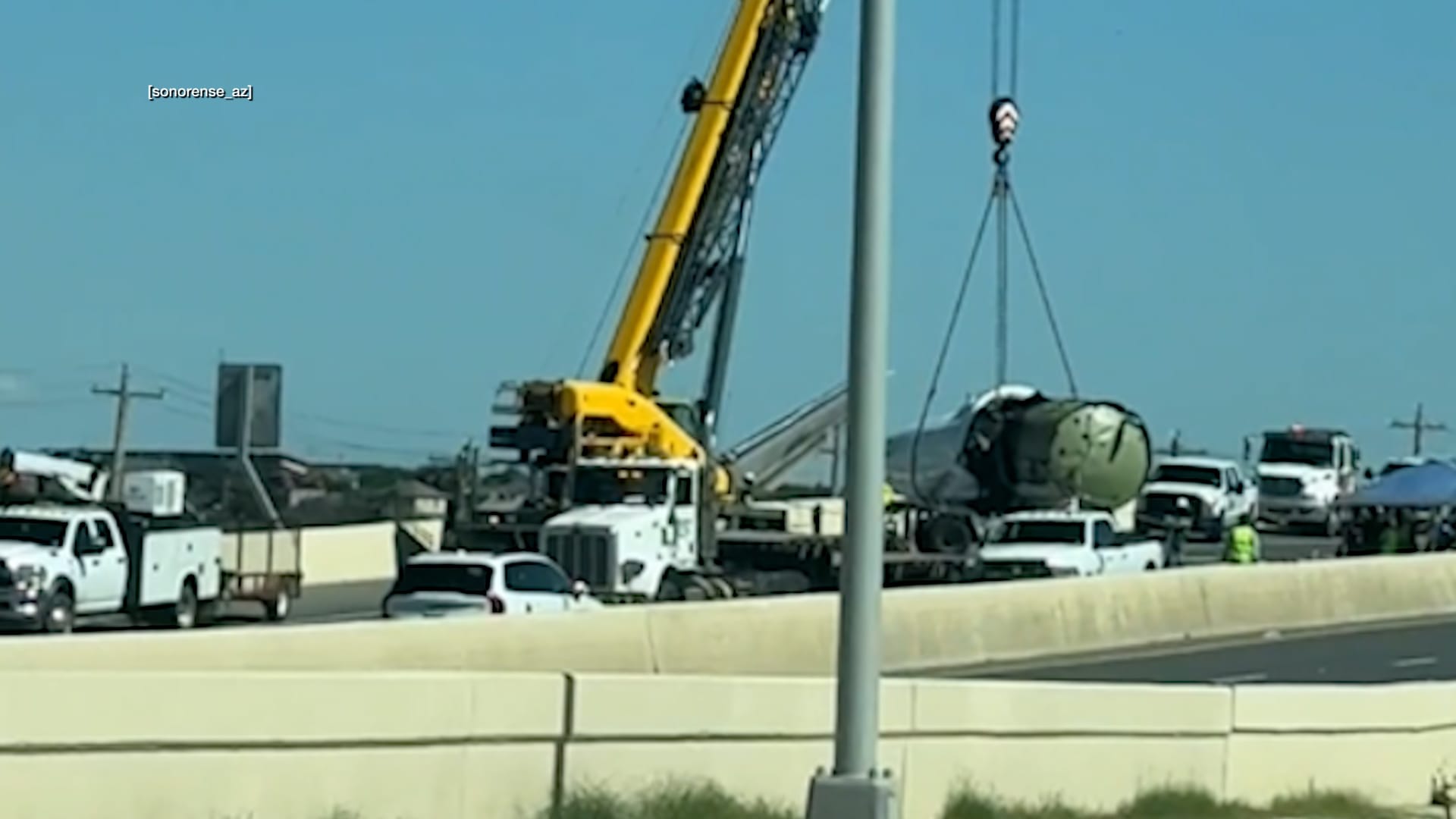 Jet wreckage transported through Laredo, Texas after fatal crash