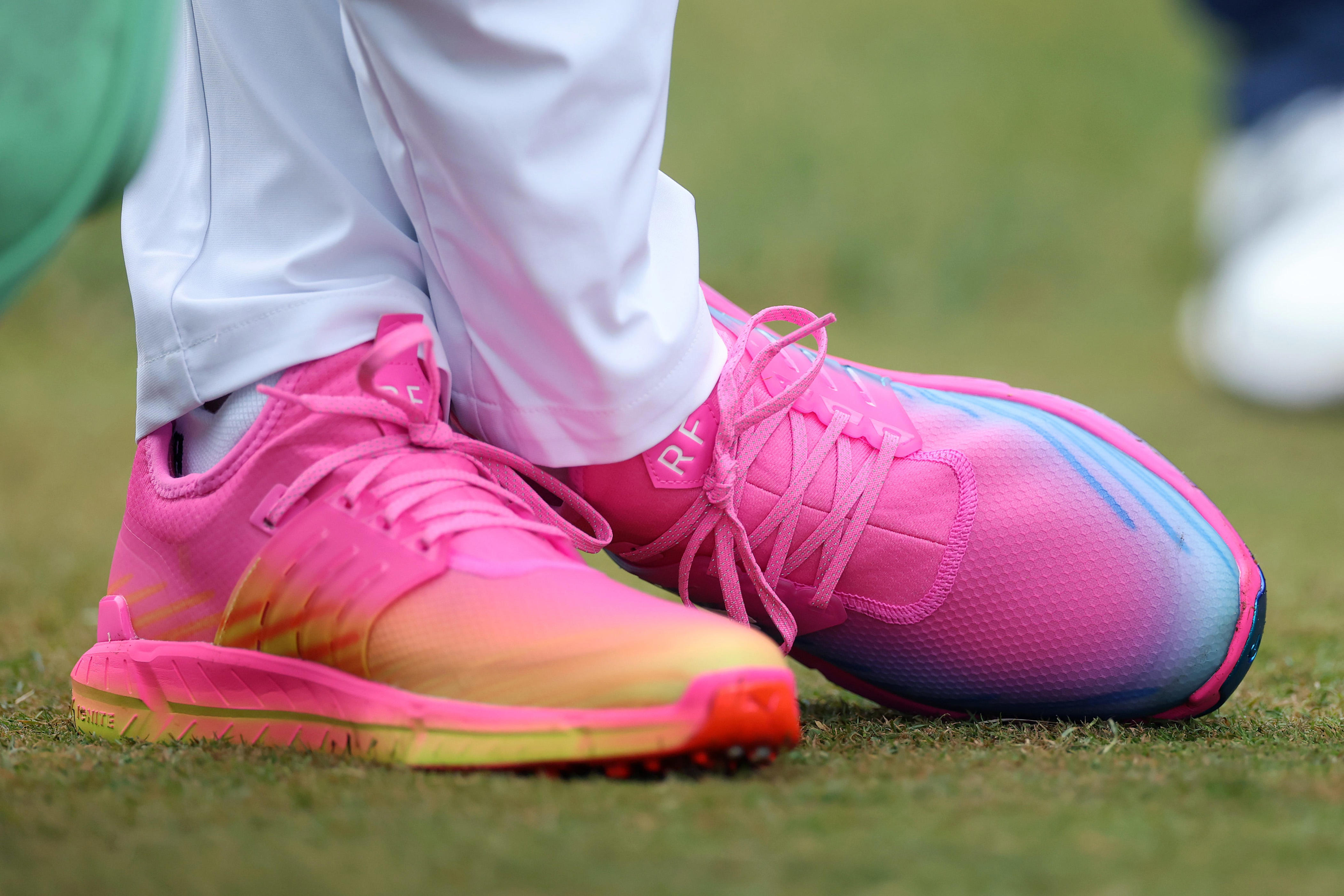 Rickie Fowler's pink shoes stealing the show at 2026 US Open