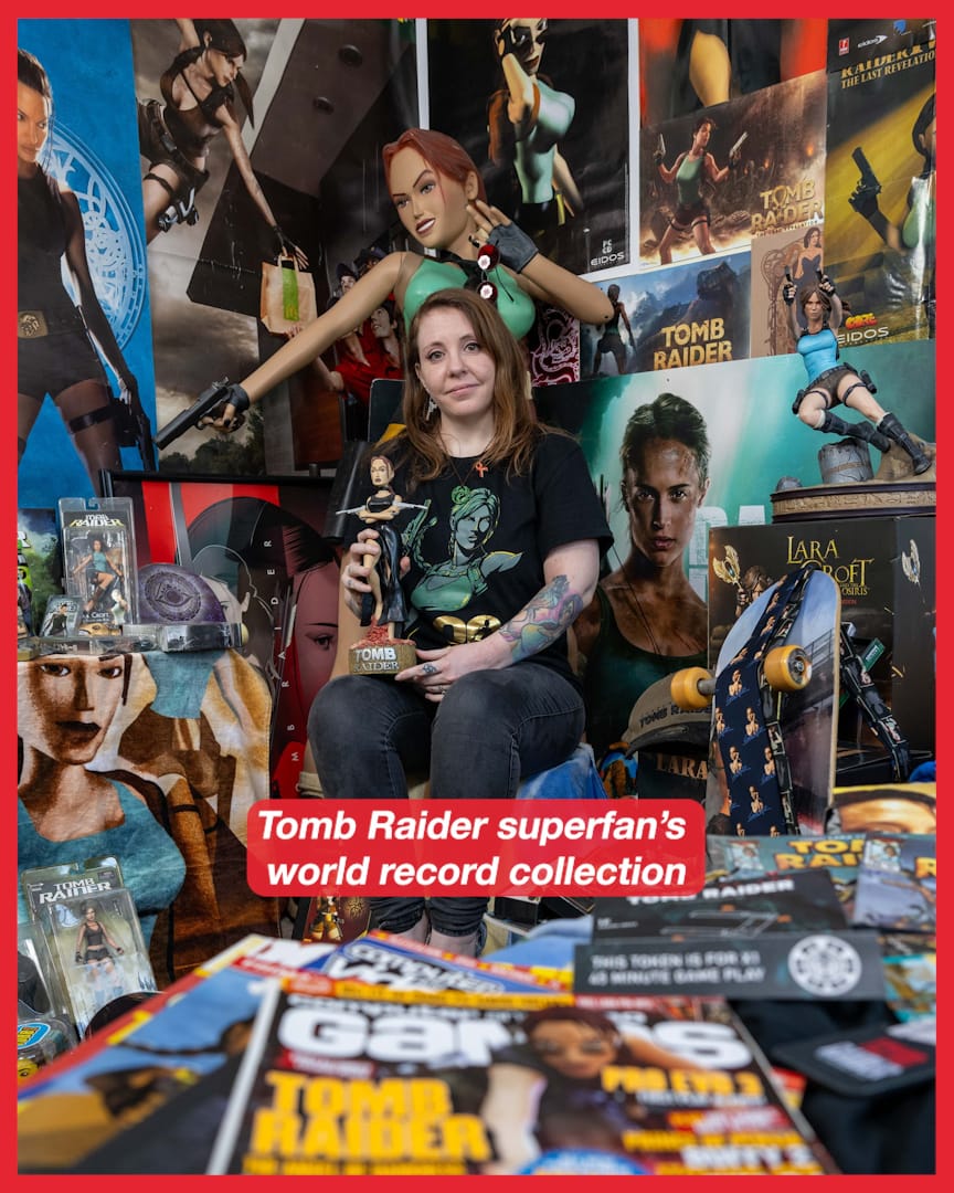 Tomb Raider superfan sets world record with massive Lara Croft collection