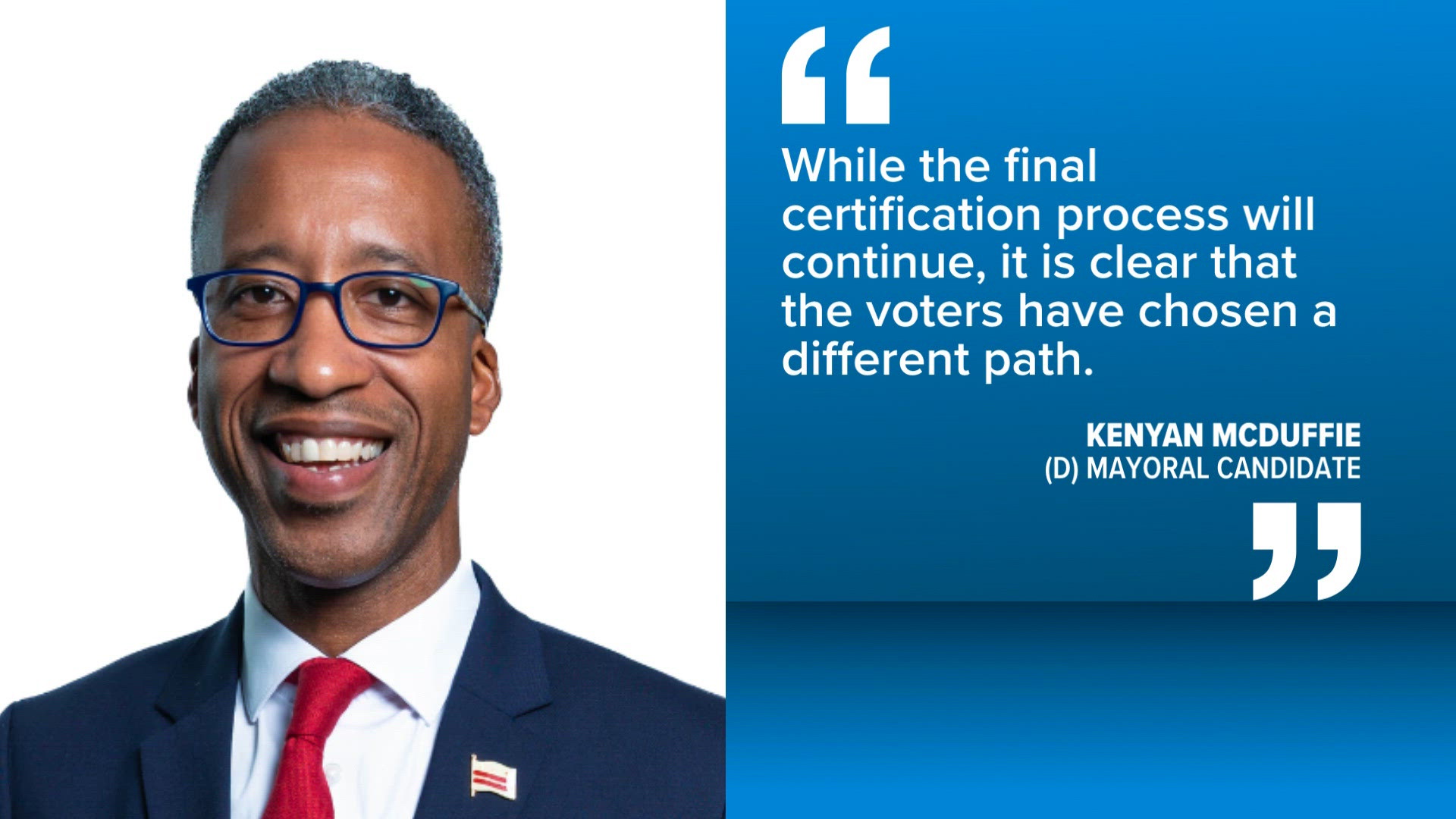 'Voters have chosen a different path' | Kenyan McDuffie concedes in ...