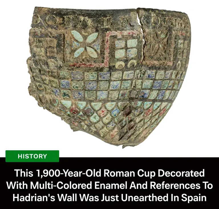 Archaeologists in Spain just uncovered an ornate Roman cup adorned with ...
