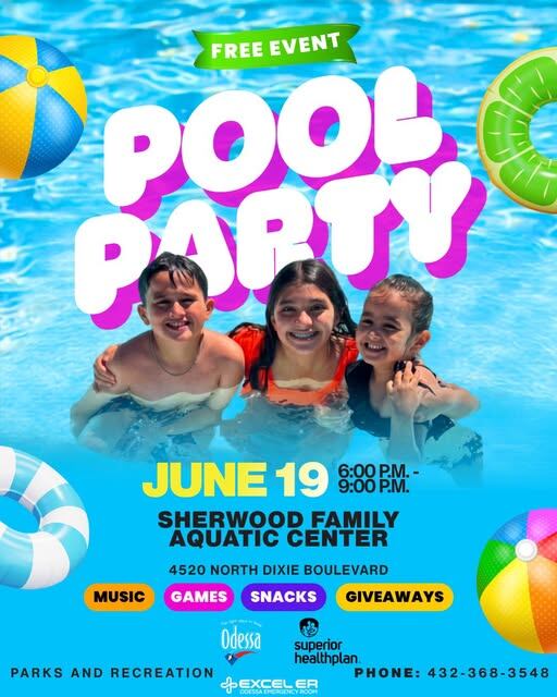 Beat the heat at Odessa’s pool party Friday night