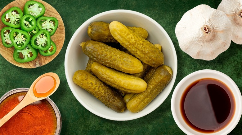 Store-bought pickles too bland? Don't be afraid to add to them