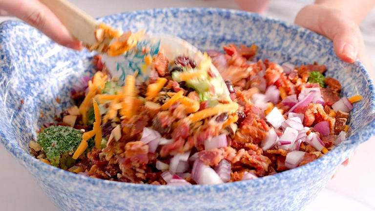 This loaded broccoli salad belongs on every potluck table